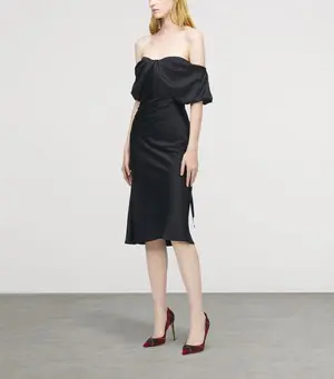 Alexander McQueen Draped Midi Dress
