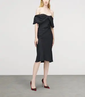 Alexander McQueen Draped Midi Dress