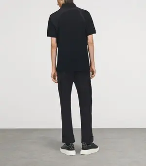 Alexander McQueen Cotton Cargo-pocket Straight Trousers - Black
