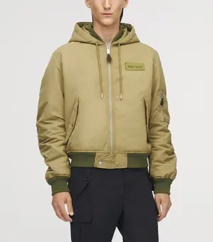 Alexander McQueen Logo Appliqué Bomber Jacket