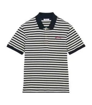 Alexander McQueen Stripe Embroidered Polo Shirt - Ivory