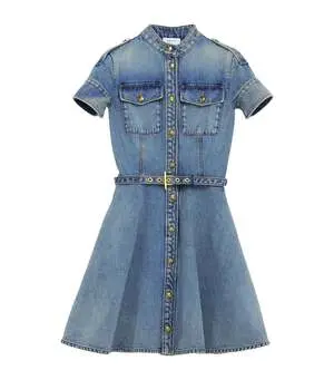 Alexander McQueen Denim Mini Dress - Blue