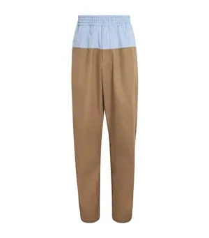 Dries Van Noten Cotton Panelled Trousers