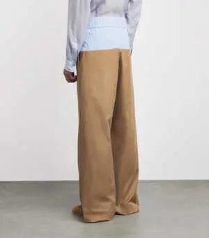 Dries Van Noten Cotton Panelled Trousers