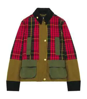 Alexander McQueen Cotton-blend Tartan Ripstop Jacket - Burgundy