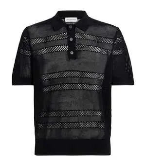 Dries Van Noten Knitted Mercy Polo Shirt - Black