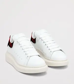 Alexander McQueen Leather Tartan-trim Oversized Sneakers