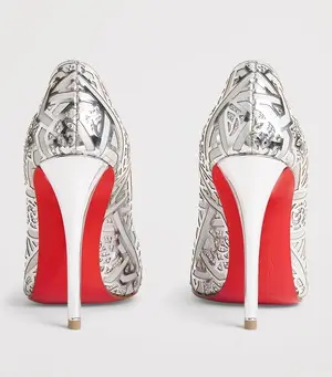 CHRISTIAN LOUBOUTIN Miss Z Carouba 100 Leather Pumps