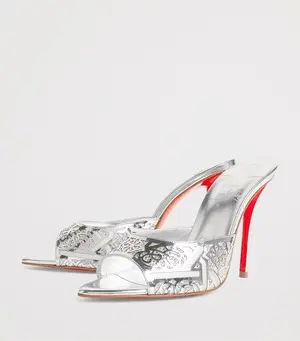 CHRISTIAN LOUBOUTIN Miss Z Mule Carouba 100 Leather Mules