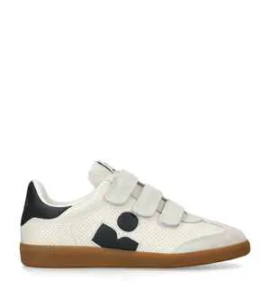 Isabel Marant Leather Beth Logo Sneakers - White