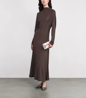 RETORI Jersey Draped Maxi Dress