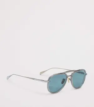 JACQUES MARIE MAGE Titanium Aviator Sunglasses