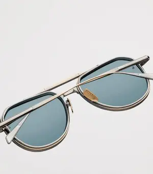 JACQUES MARIE MAGE Titanium Aviator Sunglasses