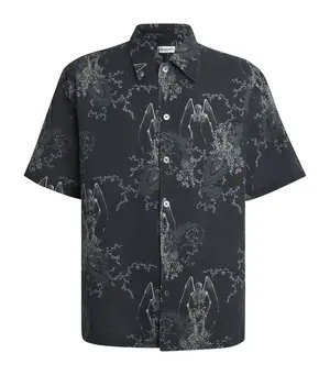 Our Legacy Cotton-linen Every Short-sleeve Shirt - Black