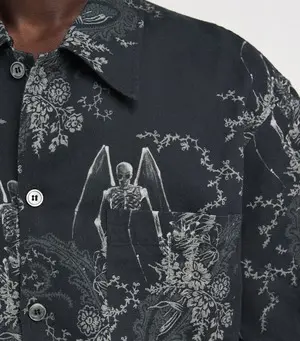 Our Legacy Cotton-linen Every Short-sleeve Shirt - Black