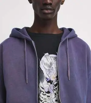 Our Legacy Rascal Organic Cotton Zip-up Hoodie - Purple