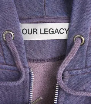 Our Legacy Rascal Organic Cotton Zip-up Hoodie - Purple