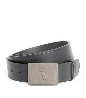 Polo Ralph Lauren Leather Polo Pony Belt - Black