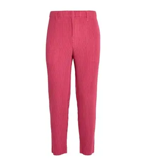 Issey Miyake Pleated Straight Trousers - Pink