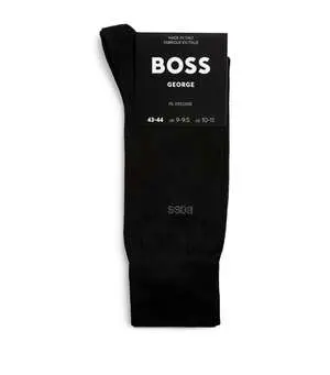 BOSS George Flat Knit Socks - Black