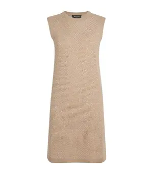 Fabiana Filippi Knitted Sleeveless Mini Dress - Beige