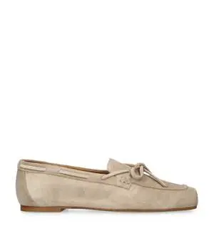 AeydĒ Suede Jaspar Loafers - Beige