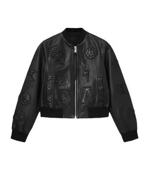 ALLSAINTS Leather Orten Bomber Jacket - Black