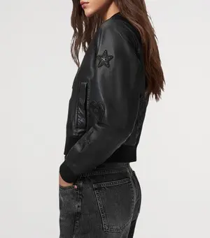 ALLSAINTS Leather Orten Bomber Jacket