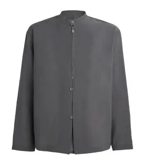 LE17SEPTEMBRE Dual-layer Fastened Oversized Shirt - Grey