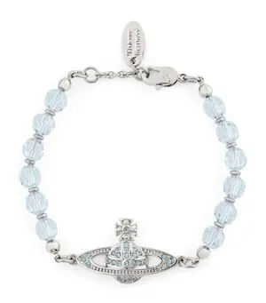 VIVIENNE WESTWOOD Cubic Zirconia Messaline Bracelet - Silver