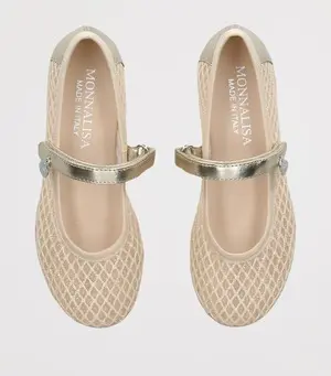 Monnalisa Mesh Glitter Ballet Flats
