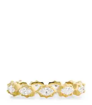 JADE TRAU Yellow And Diamond Eternity Ring - Gold