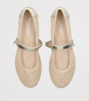 Monnalisa Mesh Glitter Ballet Flats