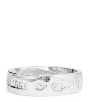 THE OUZE Sterling Hallmark Ring - Silver