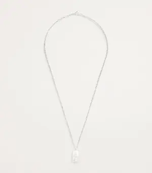 THE OUZE Sterling Hallmark Ingot Pendant Necklace