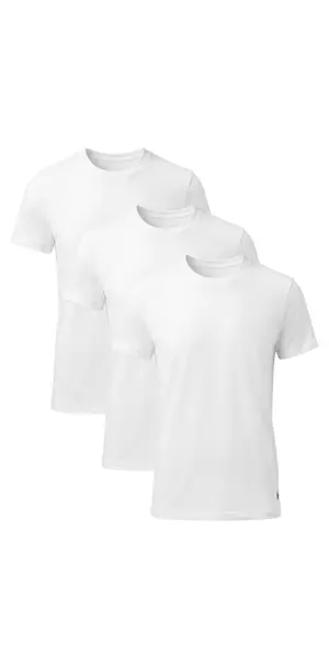 Polo Ralph Lauren Slim Fit Cotton Crew Tee 3 Pack - White