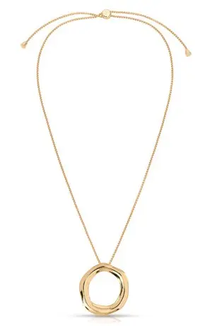 Ettika Open Circle Pendant Necklace - Gold
