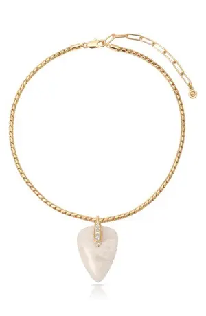 Ettika Solstice Pendant Choker Necklace - Bone