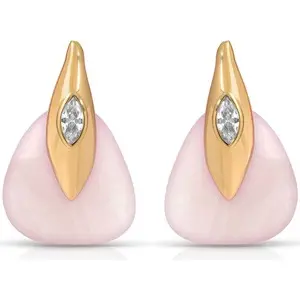 Ettika Solstice Drop Earrings - Rose Quartz