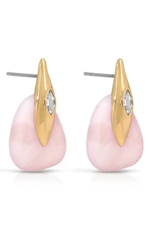 Ettika Solstice Drop Earrings - Rose Quartz