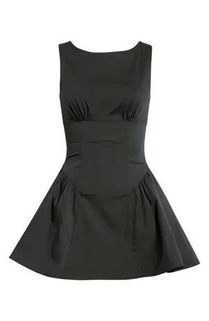 Staud Gwen Flare Mini Dress