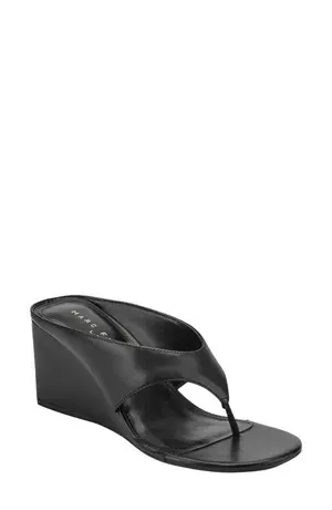 Marc Fisher Udena Wedge Flip Flop - Black