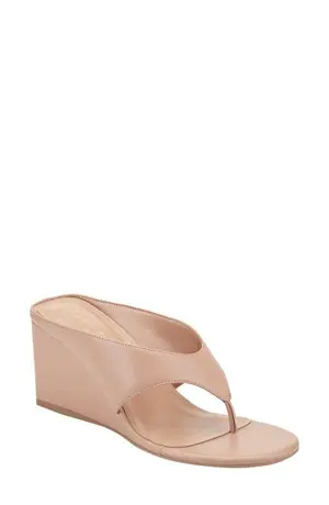 Marc Fisher Udena Wedge Flip Flop - Medium Natural