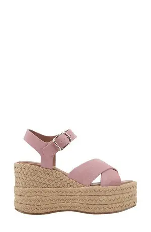 Marc Fisher Pasion Espadrille Platform Wedge Sandal - Medium Pink
