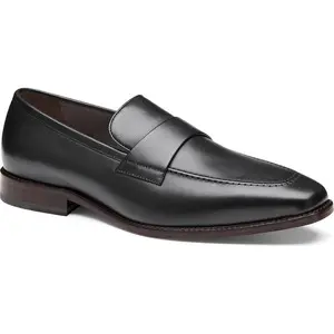Johnston & Murphy Floyd Penny Loafer - Black Full Grain