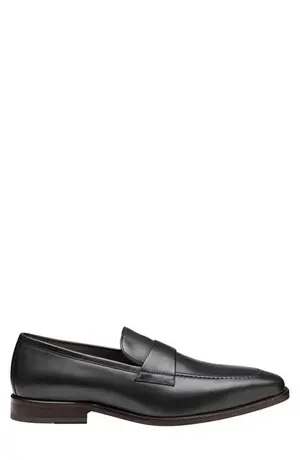 Johnston & Murphy Floyd Penny Loafer - Black Full Grain