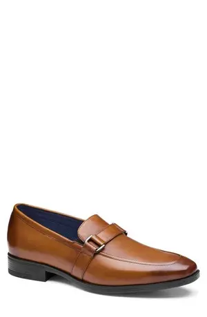 Johnston & Murphy Gibbons Embossed Bit Loafer - Tan Full Grain