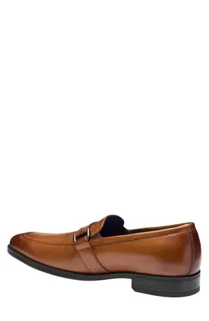 Johnston & Murphy Gibbons Embossed Bit Loafer - Tan Full Grain