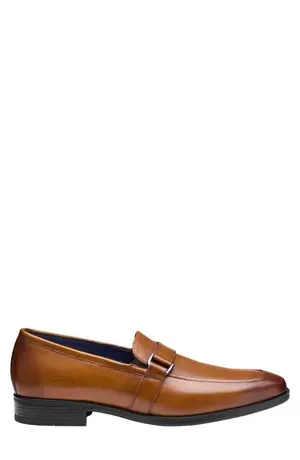 Johnston & Murphy Gibbons Embossed Bit Loafer - Tan Full Grain