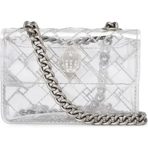 Kurt Geiger Micro Kensington Vinyl Crossbody Bag Clear/silver